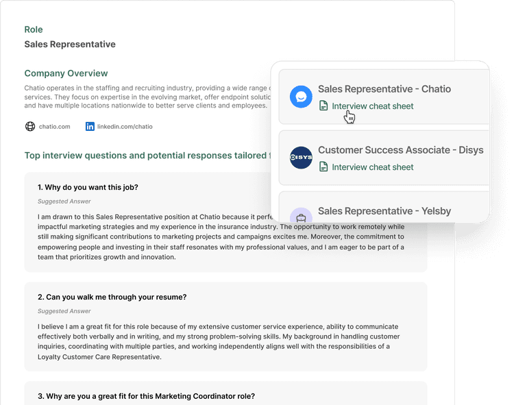 EarnBetter - Interview Cheat Sheets