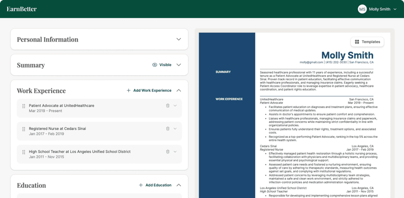 EarnBetter - AI Resume